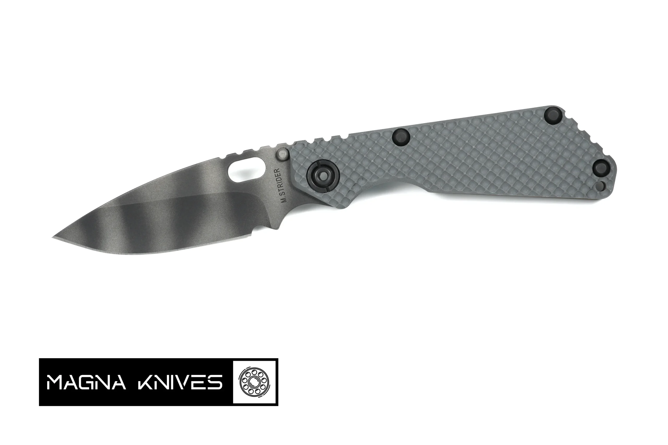 M. Strider SnG Hybrid Grey G10 GG – CPM 154 - Tiger Stripe - Magna Knives